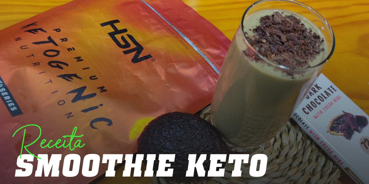 Batido Keto com Abacate + Whey Protein + MCT de Coco